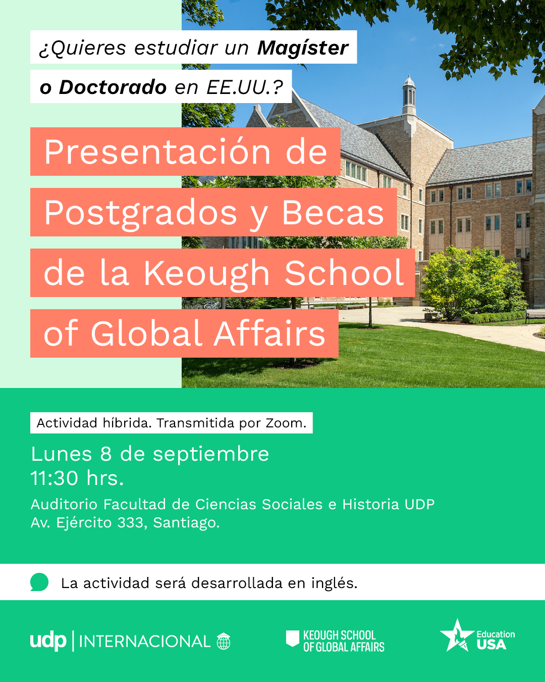 Presentación de Postgrados y Becas de la Keough School of Global Affairs – Facultad de Ciencias ...